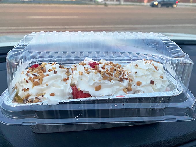 Banana split to-go? It's like taking a slice of happiness on the road. Just don't let it melt on the dashboard!