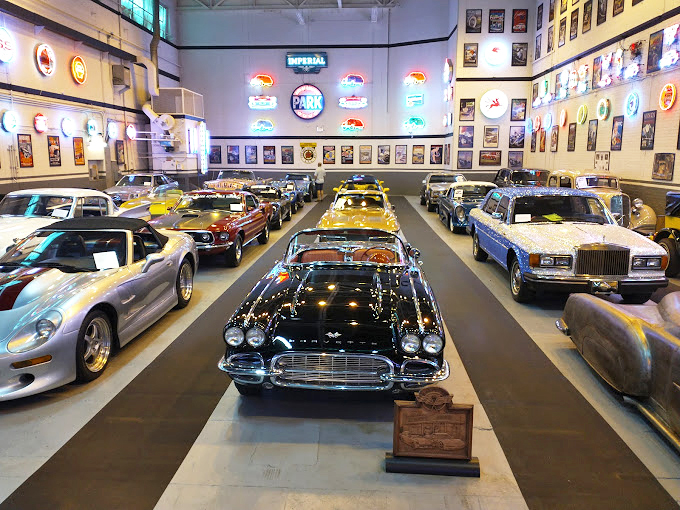 Neon dreams and chrome machines! Step into this time capsule of Americana, where every car tells a story and every sign lights up memories.