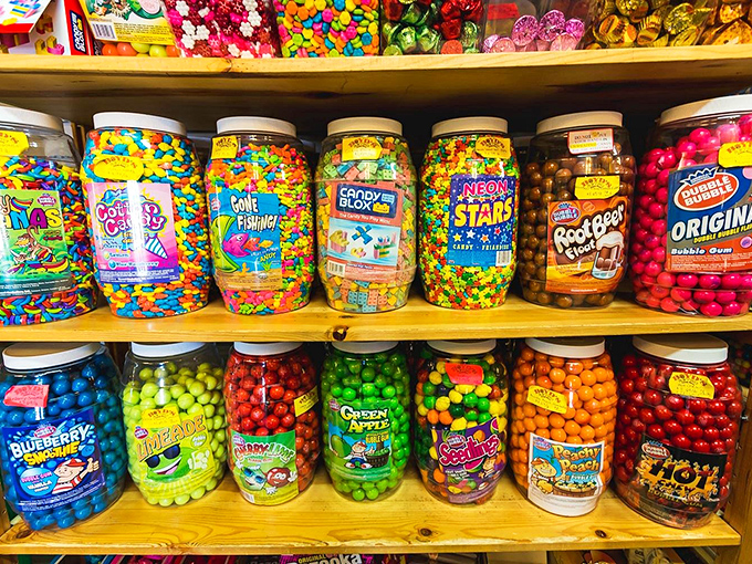 Bubble trouble never looked so good! These jars of gumballs are like edible marbles, each one a tiny, flavor-packed universe waiting to be explored.