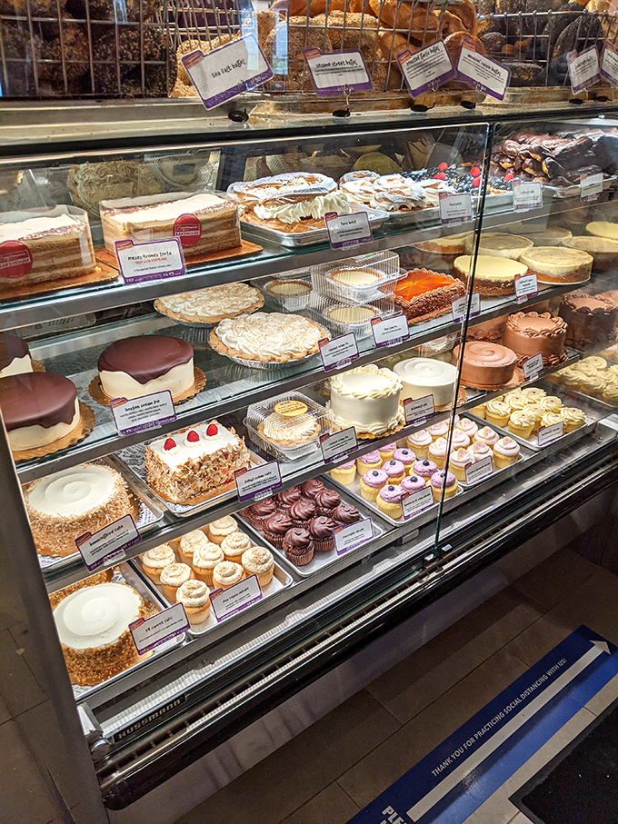Sweet dreams are made of these! The pastry case is a work of art, featuring cakes and pies that look almost too pretty to eat. Almost.