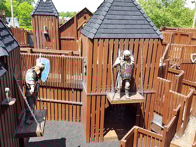 "Maze-ing grace! This wooden labyrinth is like a medieval version of Pac-Man &ndash; minus the ghosts, but with 100% more imagination."