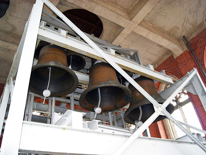Bells and whistles? More like bells and wonders! These bronze beauties are the heart of Kerrytown's musical marvel.