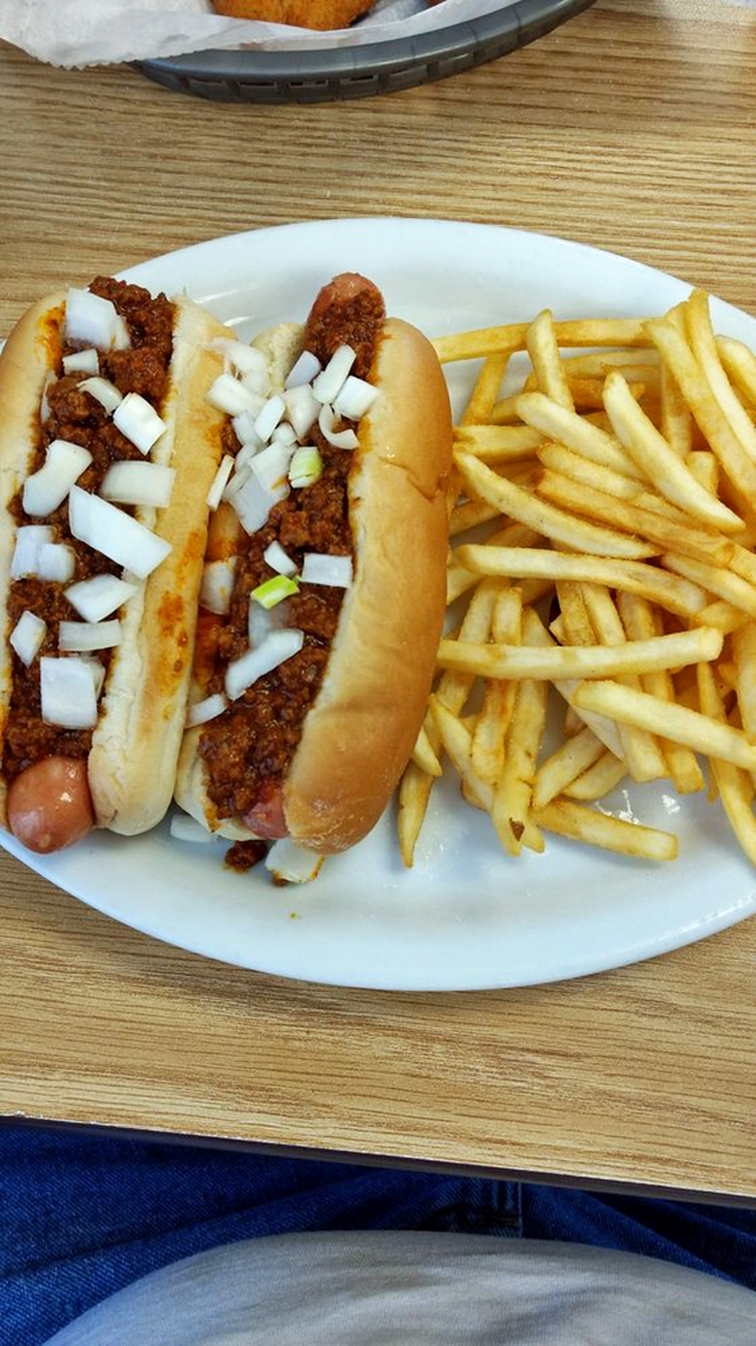 The dynamic duo of comfort food! These Coney dogs and fries are ready to tag-team your hunger into submission.