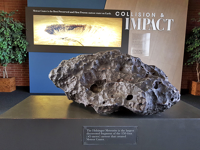 Meet the rock star that rocked Arizona's world! This fragment of the Holsinger meteorite is small but mighty, like a celestial David to Earth's Goliath.