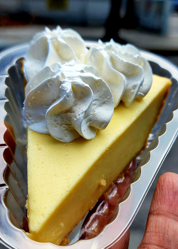 Hello, gorgeous! This slice of key lime pie is so photogenic, it could have its own Instagram account. #PieGoals