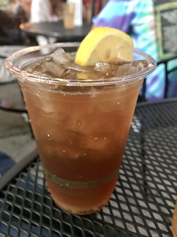 Proceed with caution: This Long Island Iced Tea packs more punch than a heavyweight boxer in a bad mood.