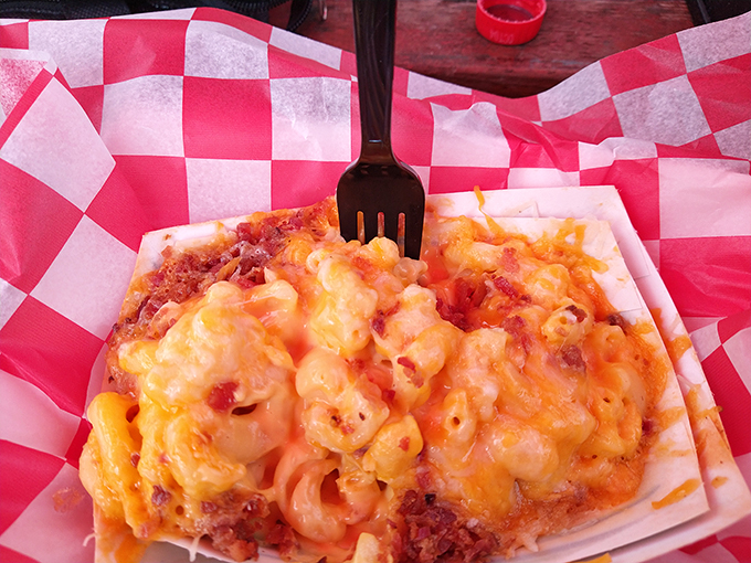 Mac and cheese that dreams are made of! This gooey masterpiece is like a warm hug for your taste buds.