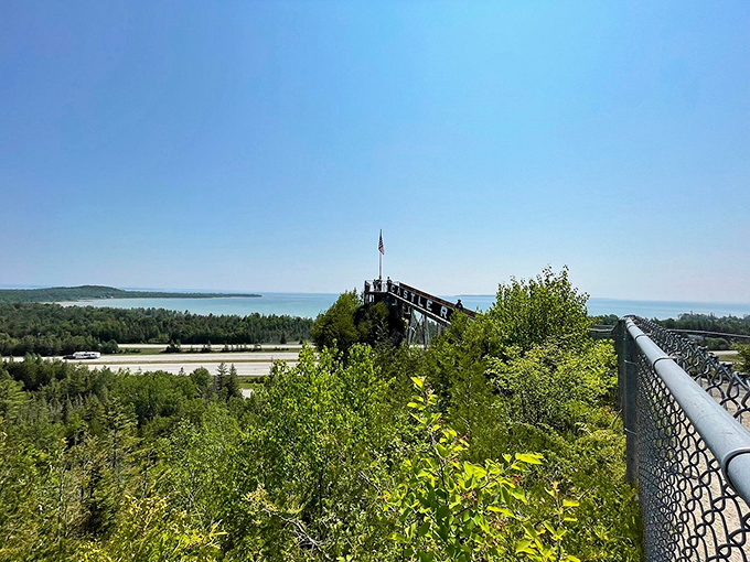 "Stairway to heaven? Nope, just the most Instagram-worthy observation deck in Michigan!" Climb to new heights and soak in the stunning landscape.