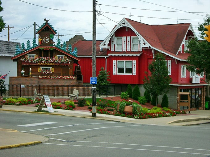 Sugarcreek: Where time stands still, except for the giant clock that's always moving. A slice of Switzerland in the heart of Ohio.