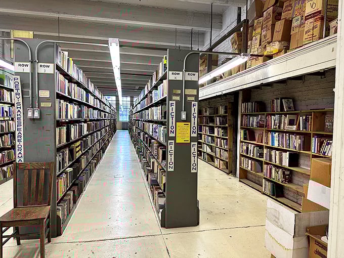 Aisle be there for you! Wide pathways invite exploration, each turn promising new literary treasures. Bring your compass, you might need it.