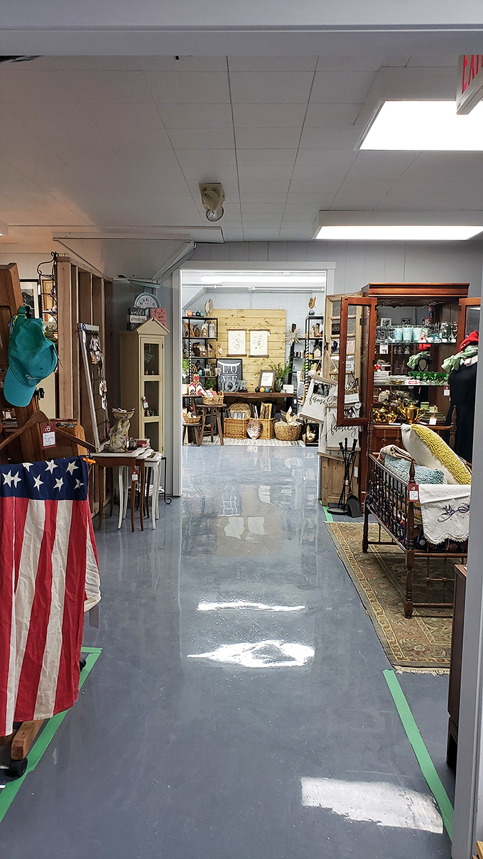 Wide aisles or time tunnels? Navigate through decades of Americana, where every step is a journey through the pages of history.