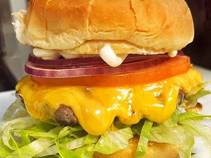 Behold the burger that launched a thousand diets&hellip; and sank them all! This cheesy masterpiece is what food dreams (and occasional nightmares) are made of.