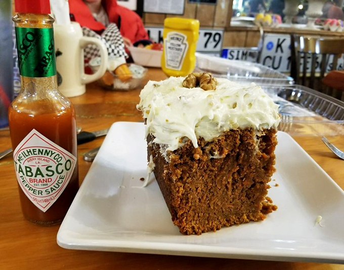 Behold, the carrot cake that launched a thousand road trips. It's so good, even the Energizer Bunny would take a breather to savor it.