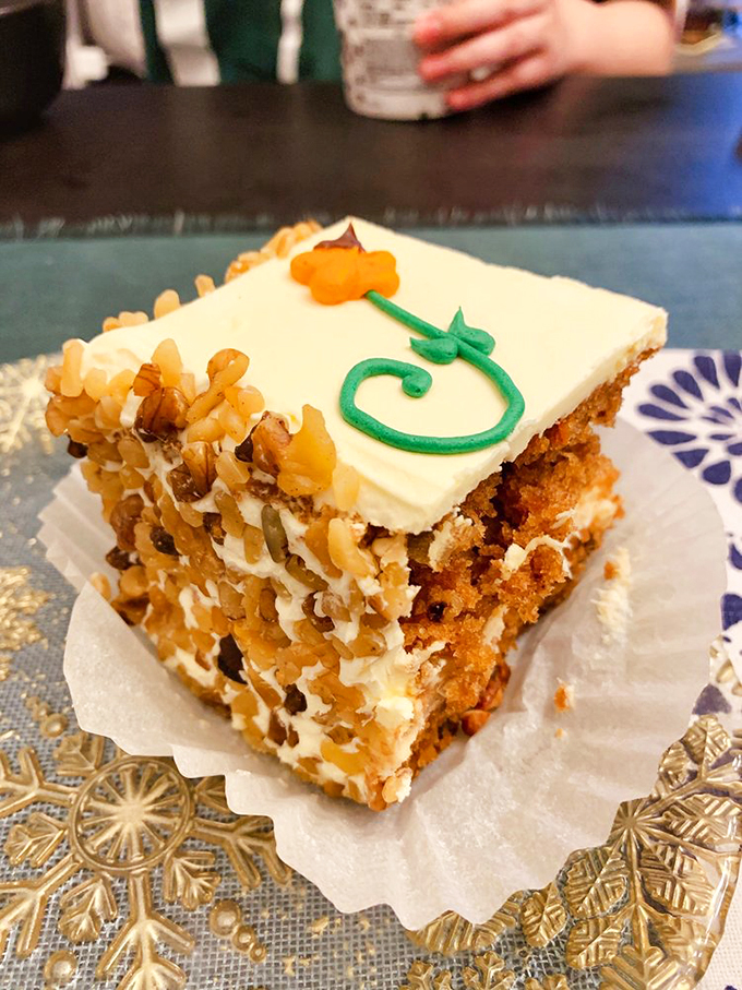 Carrot cake that puts Bugs Bunny to shame! This slice is so moist and nutty, it might just hop right off your plate.
