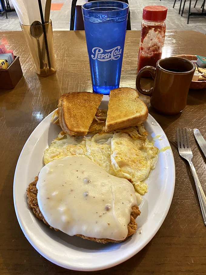 Holy gravy, Batman! This chicken fried steak is so good, it might make you forget your own name. Just remember to breathe between bites.