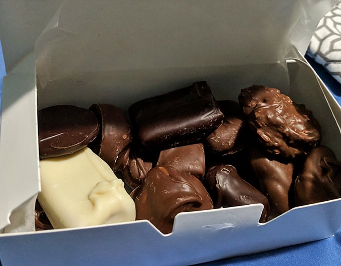 Chocolate roulette, anyone? Each morsel promises a surprise. It's like Forrest Gump's box of chocolates, but with 100% more deliciousness.