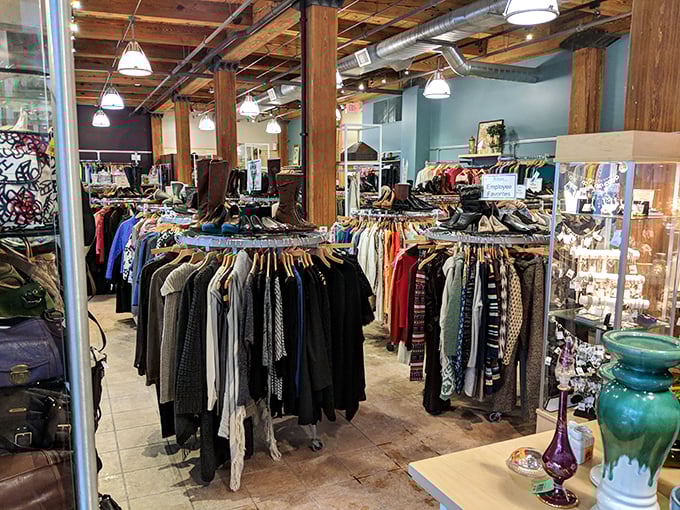 Rack after rack of sartorial potential! It's like a fashion buffet where you can pile your plate high with style without the guilt of overspending.