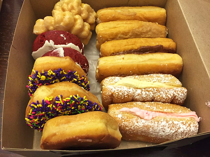 A box of joy, sprinkled with happiness. These donuts are what dreams &ndash; and expanding waistlines &ndash; are made of.