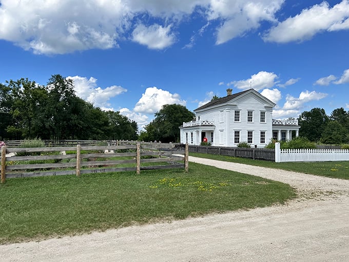 Antebellum elegance in America's Dairyland. This grand mansion proves that even pioneers knew the importance of curb appeal.