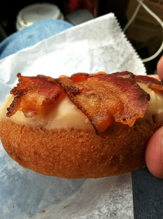 Holy breakfast Batman! This maple bacon donut is the superhero your taste buds have been waiting for.