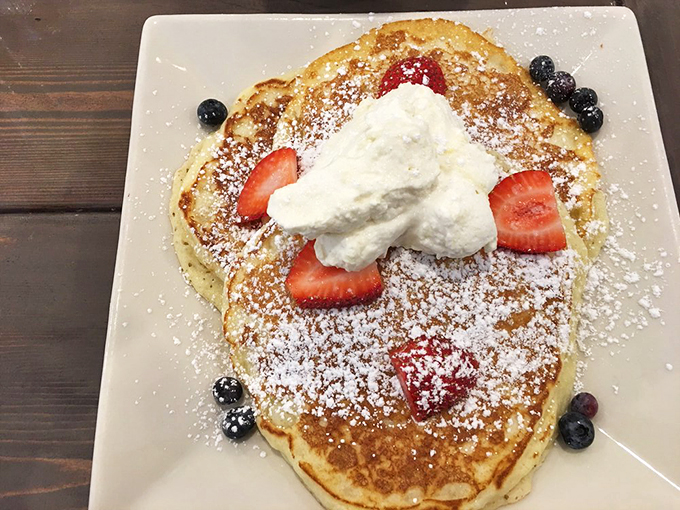 Berry-licious perfection! These pancakes aren't just a meal, they're a work of art that would make even Jackson Pollock jealous.