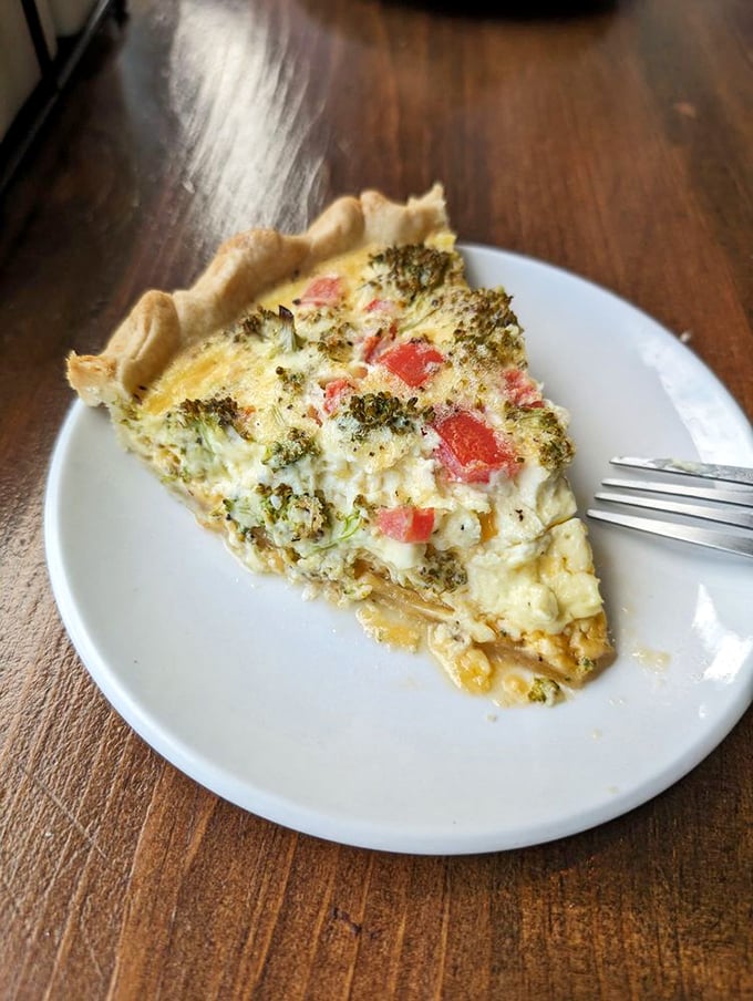 Quiche me, I'm dreaming! This savory slice is packed with more goodies than a treasure chest. X marks the spot for deliciousness.
