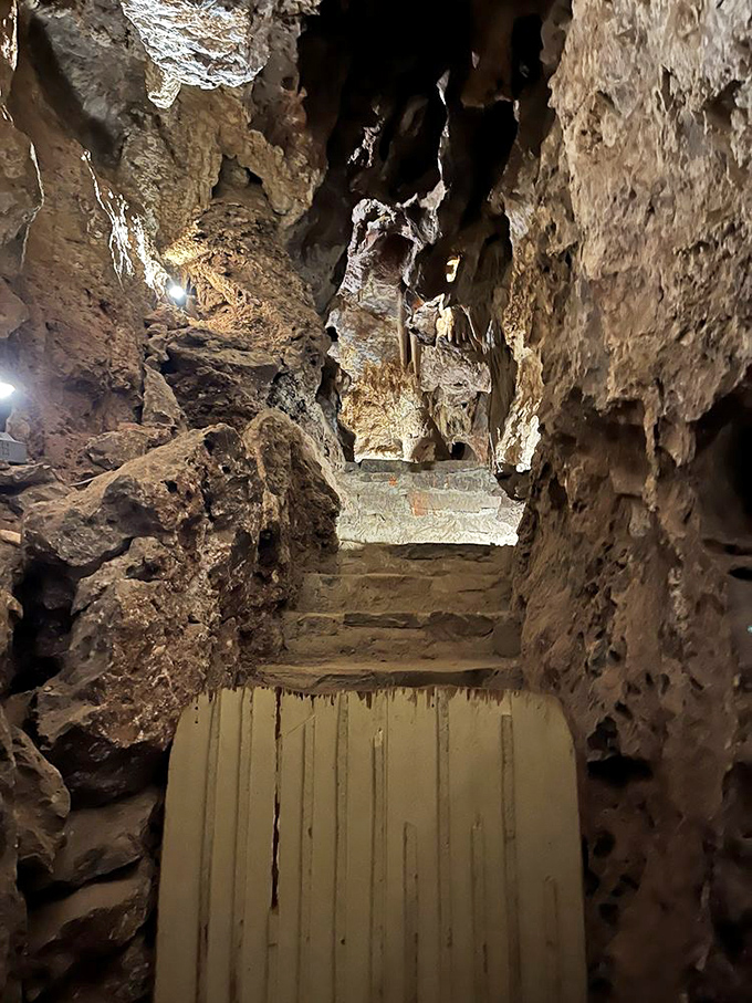 Stairway to... well, not heaven, but close! These steps lead to a geological paradise that's been millions of years in the making.