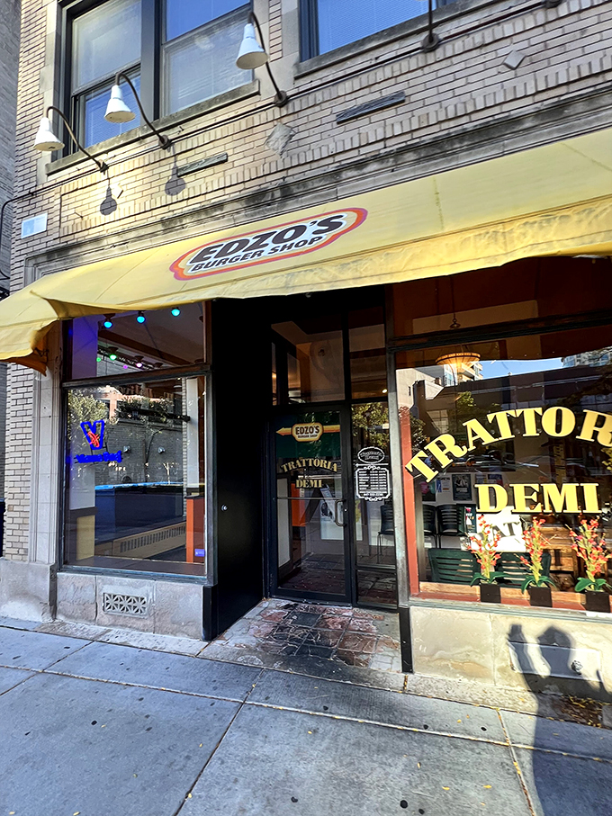 Roadside revelation! Edzo's classic facade hides a world of burger bliss waiting to be discovered.