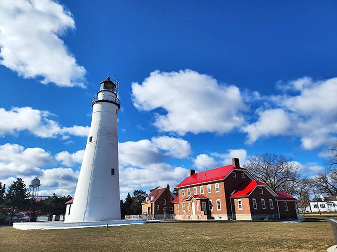 History's high-rise! Michigan's oldest lighthouse stands tall, a brick-and-mortar time machine with a view to match.