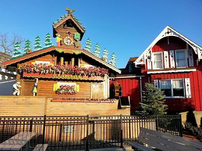 "Time flies when you're having fun, but it dances in Sugarcreek! This mega-timepiece puts on quite a show."