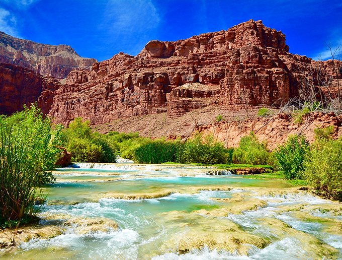 Turquoise dreams come true. Havasu Falls is Mother Nature showing off her best work.
