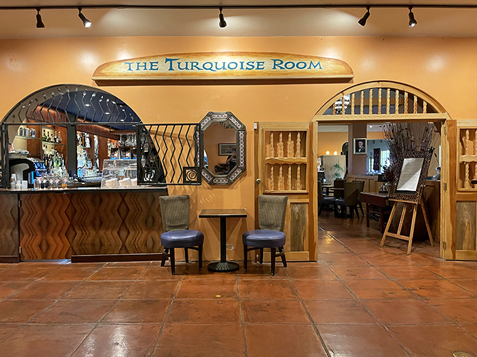 Step into a Southwestern dream: where turquoise meets taste bud nirvana.