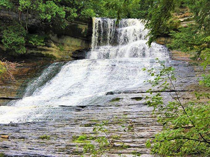 Warning: Laughing Whitefish Falls may cause spontaneous happiness and an irresistible urge to extend your road trip.