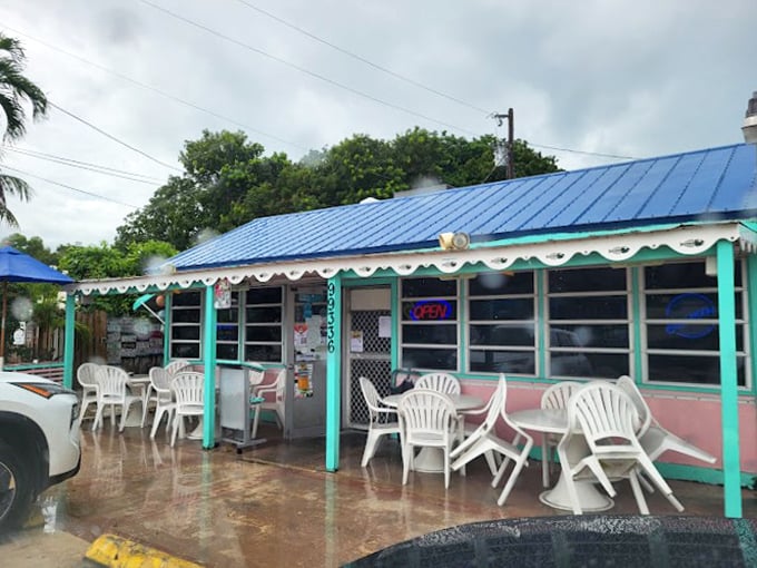 Mrs. Mac's Kitchen exterior: Mrs. Mac's Kitchen: Where road trip dreams come true. This unassuming spot might just be the Florida Keys' best-kept secret.