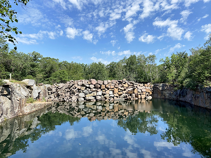 Quarry Park: Where Mother Nature decided to build her own infinity pool. Crystal-clear waters beckon on a hot Minnesota day.