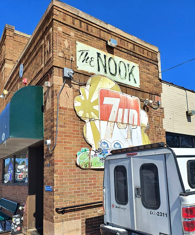 Burger bliss awaits! The Nook's cozy interior hides a powerhouse of flavor that'll knock your socks off.