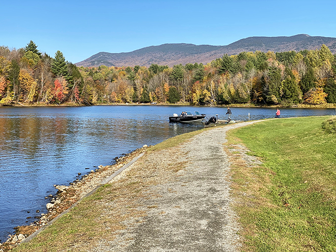 Pit stop perfection: Where serenity meets scenery, and your car gets a well-deserved breather.