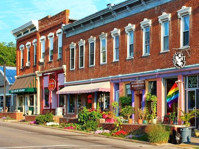 Yellow Springs: Where hippie meets hipster. This colorful streetscape is like a tie-dye shirt for your eyes!