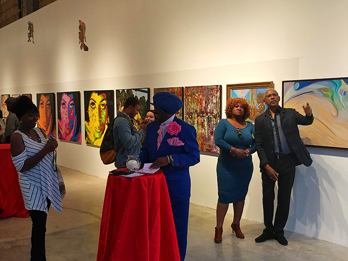 A feast for the senses! Inside the Carr Center, art and music collide in a vibrant explosion of Detroit's creative spirit.