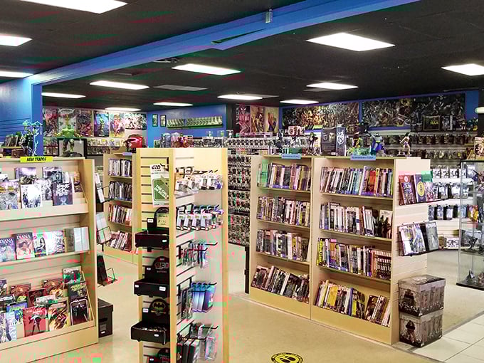 Inside, it's a collector's paradise. You might need Superman's strength to carry all your finds!