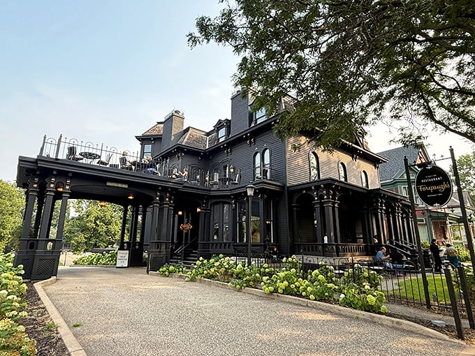 The restaurant's outdoor seating area looks inviting, but diners might get more company than they bargained for. Joseph and Molly are said to still wander these grounds.