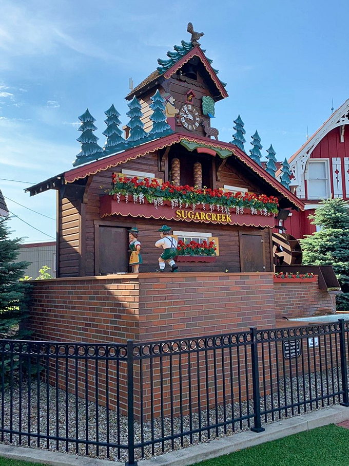"Forget smartwatches, this giant cuckoo clock is the ultimate conversation starter. Swiss precision meets Ohioan grandeur!"
