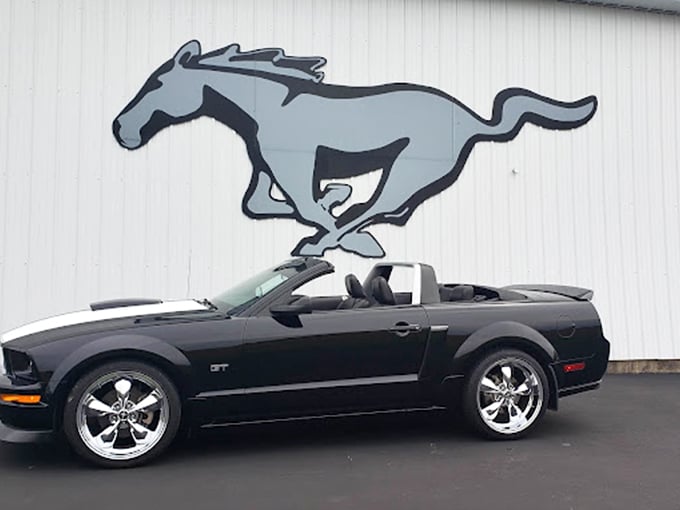 Saddle up for a journey into Mustang lore. This barn is a hidden gem on the open road of automotive Americana.