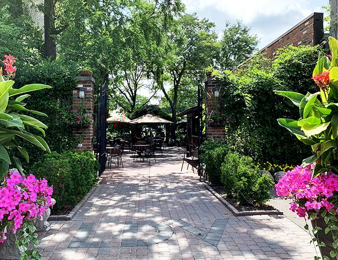 Step into La Dolce Vita's lush patio, where every meal feels like a Roman holiday. Minus the Vespa accidents and plus some heavenly tiramisu.