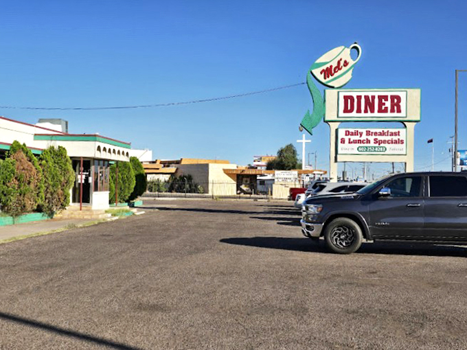 That sign isn't just advertising coffee, it's beckoning you to a simpler time.