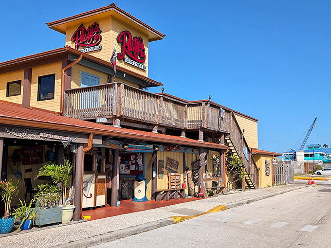 Part seafood haven, part space observation deck. At Rusty's, the only thing higher than the quality is the view.