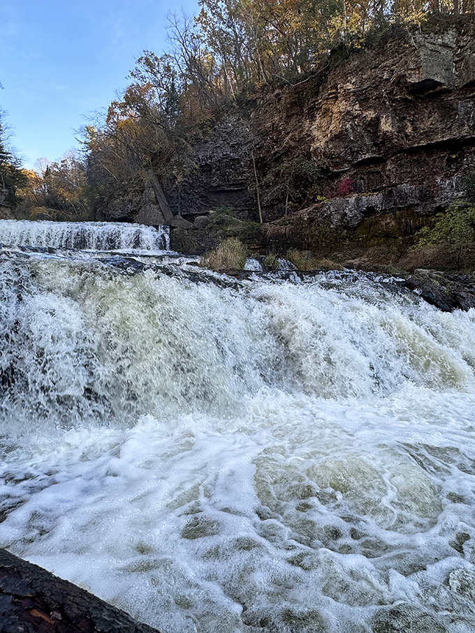 The smooth flow over these dark ledges creates the kind of photograph that makes your friends ask where you traveled to.