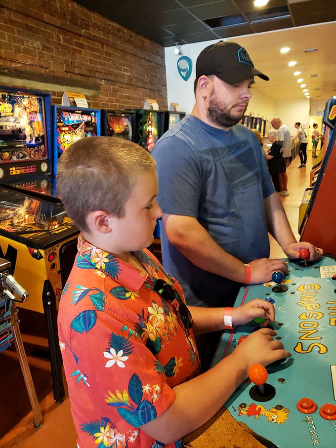 Father-son bonding, 8-bit style. Who knew saving princesses could bridge generational gaps so effortlessly?