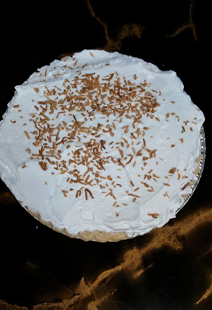 Coconut cream pie that puts you in a tropical state of mind. One bite and you'll swear you hear ukuleles.