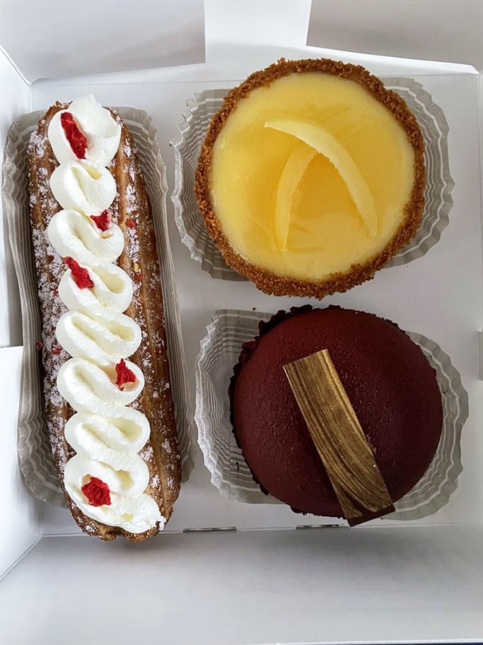 Holy trinity of desserts! This plate is like The Avengers of pastries &ndash; individually amazing, unstoppable together.